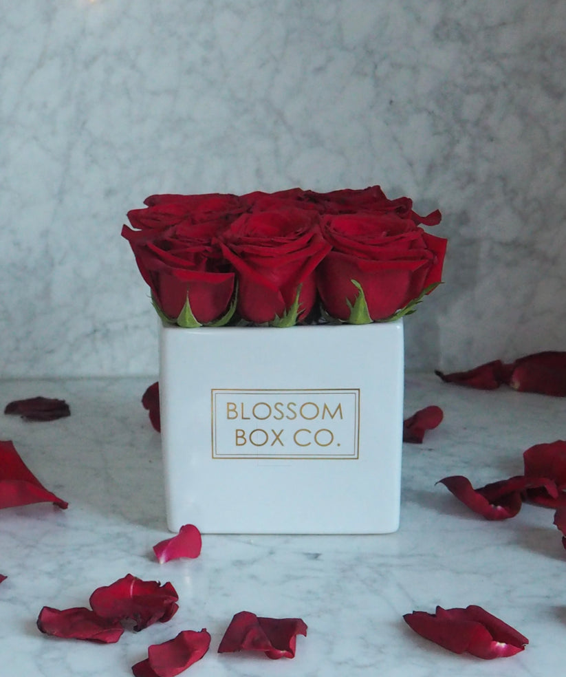Signature Love Rose Square Ceramic – Blossom Box Co